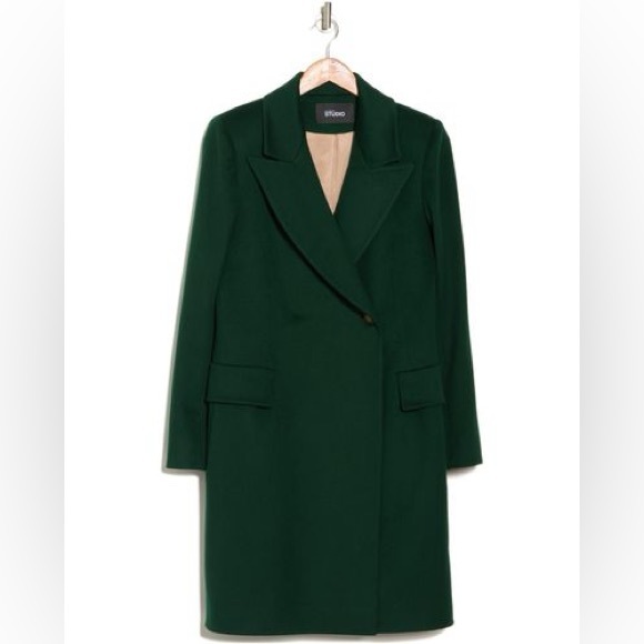 FLEURETTE | Jackets & Coats | Elegant Green Pea Coat | Poshmark